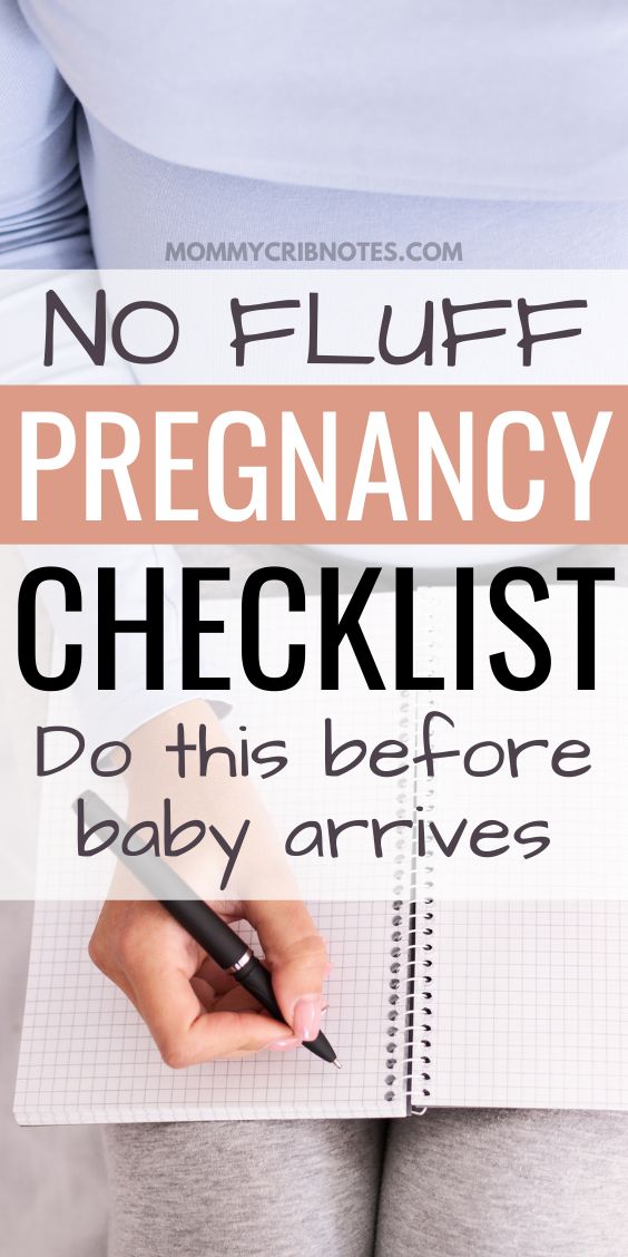 No-Fluff Pregnancy Checklist By Trimester